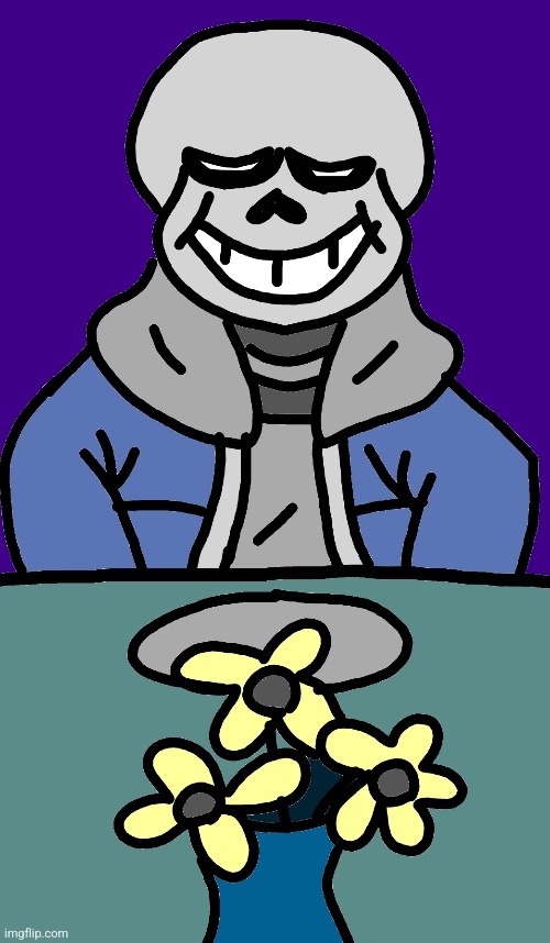 Art I made on my phone of the sans date thingy - Imgflip