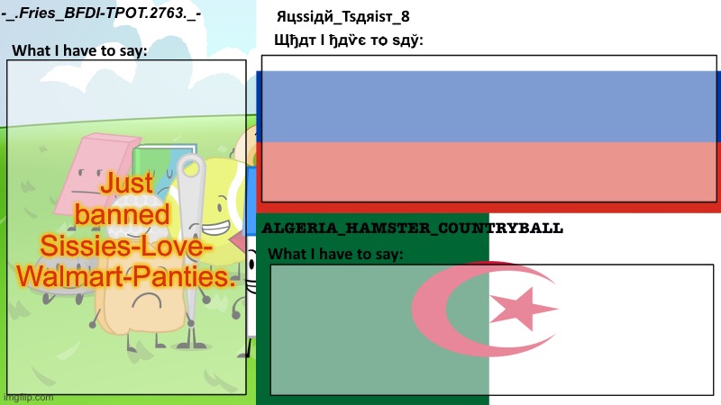 Fries, Tsarist, and Algeria's shared template - Imgflip