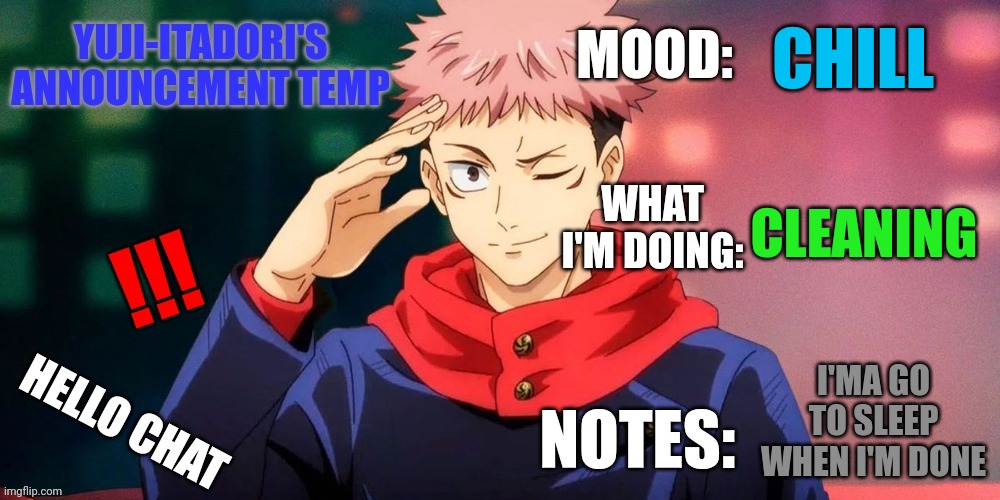 Yuji-Itadori's announcement temp - Imgflip