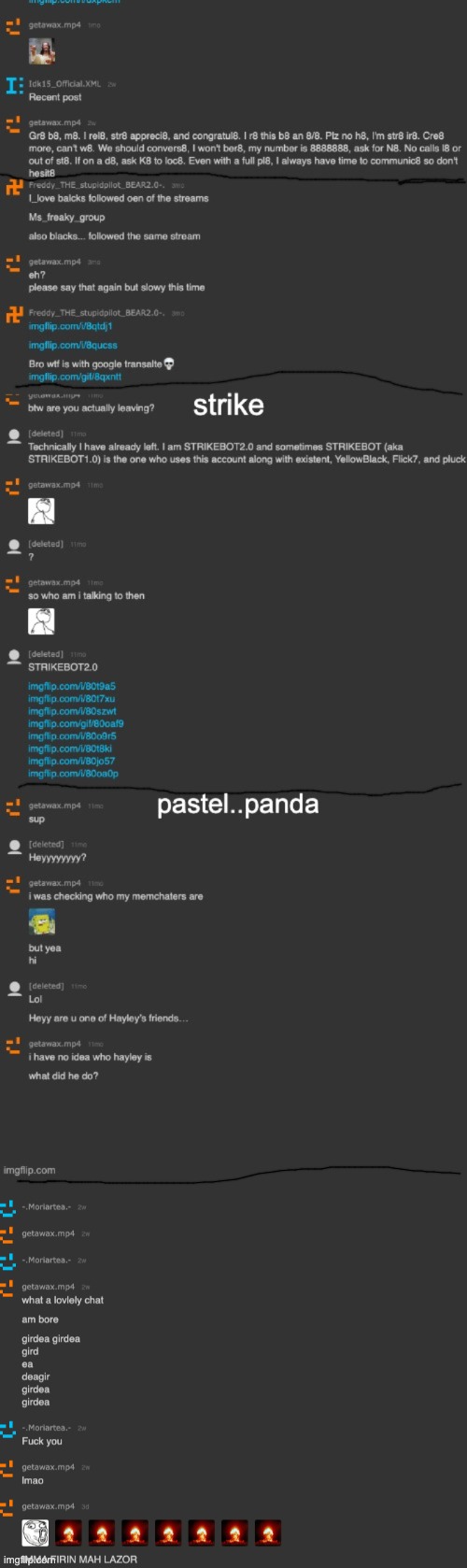 some of my memechats (whos hayley?) - Imgflip