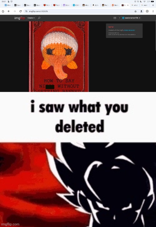 Image tagged in i saw what you deleted - Imgflip