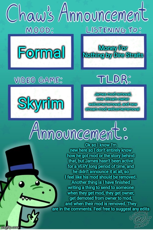 (vote done. James mod removed.) - Imgflip