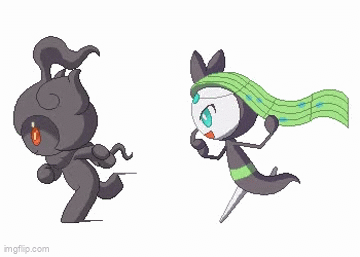 Marshadow and Meloetta running (Pixel Animation by PomPomKing) - Imgflip