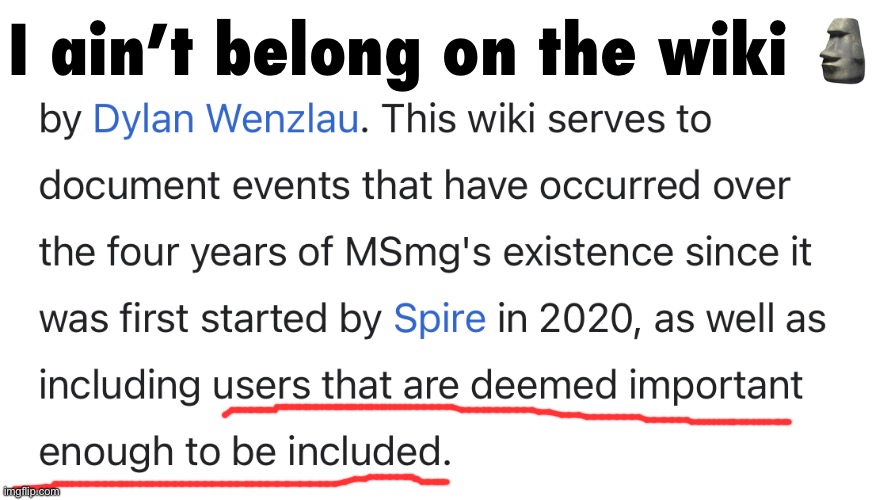 I am unimportant - Imgflip