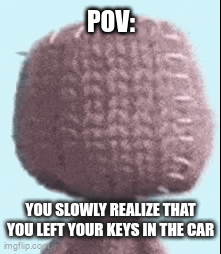 The keys are still in the car - Imgflip