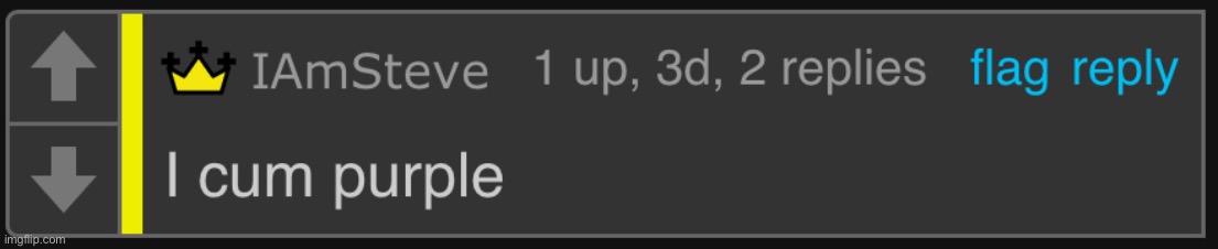 I cum purple - Imgflip