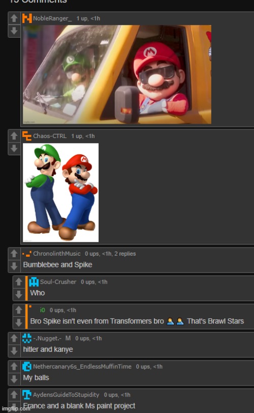 archive of the comments on that post in comments+what I was about to add - Imgflip