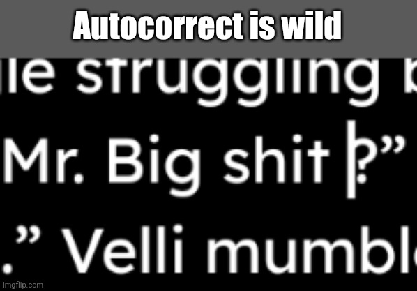 It was supposed to say "Bigshot" ToT - Imgflip