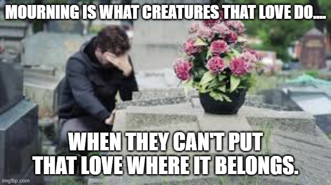 mourning at cemetary - Imgflip