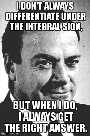 I don't always differentiate under the integral sign, but when I do, I ...