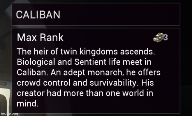 Another thing changed about Caliban... - Warframes - Warframe Forums