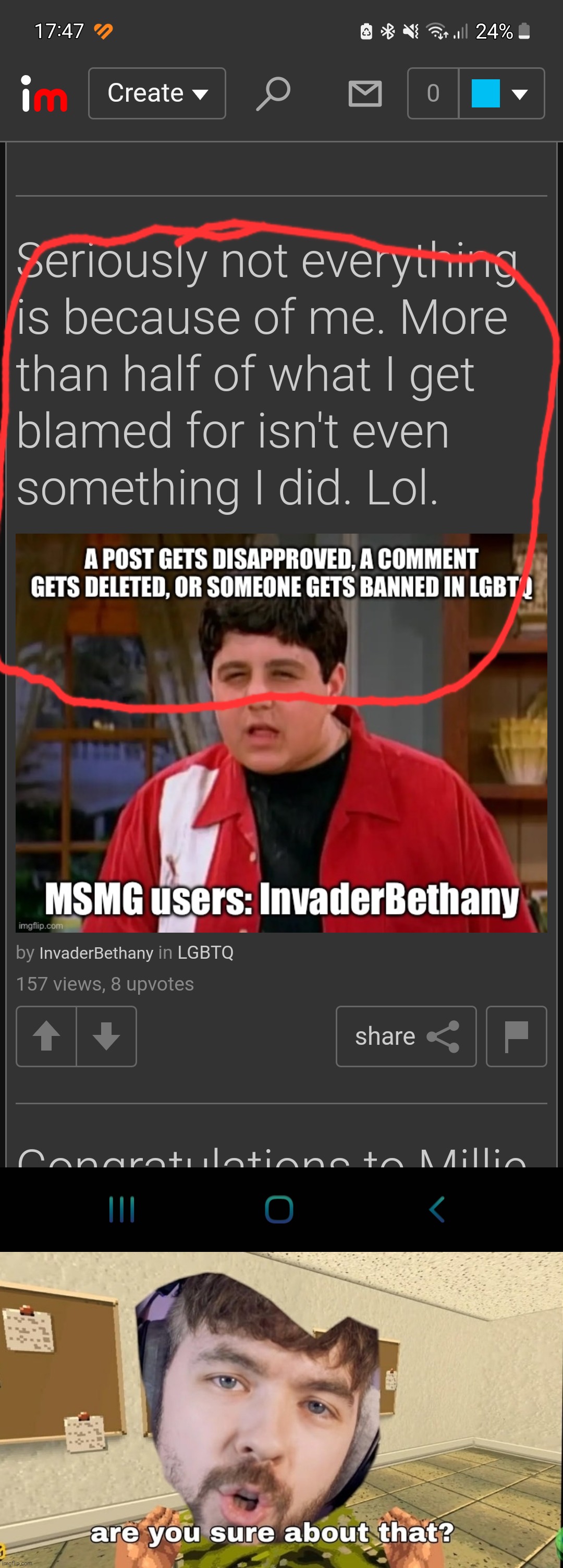 Image tagged in jacksepticeye are you sure about that - Imgflip