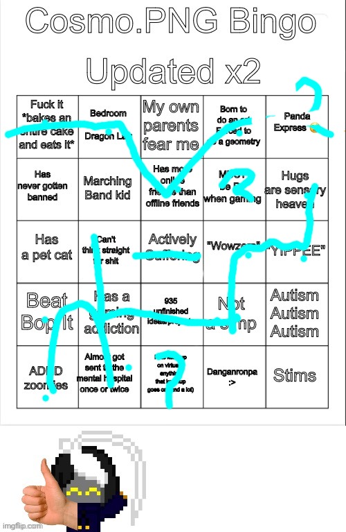 Cosmo.PNG Bingo UPDATED x 2 - Imgflip