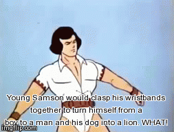 Young Samson and Goliath - Imgflip