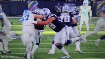 Lions Def Lineman breaks leg vs Cowboys - Imgflip