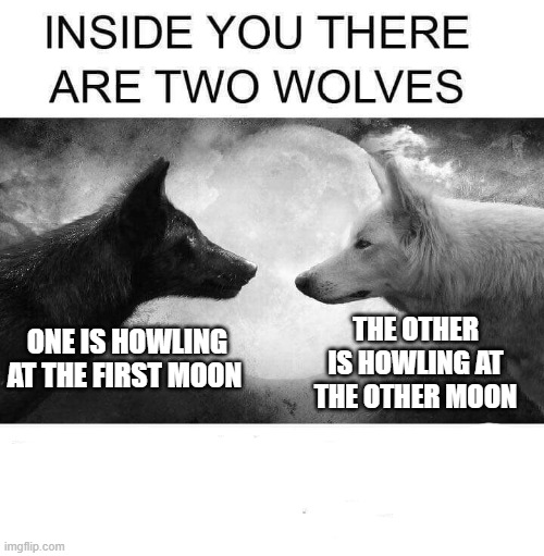 Inside you there are two wolves - Imgflip
