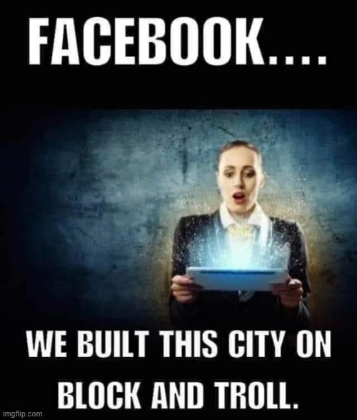 memes by Brad - Facebook is built on Block & Troll - Imgflip
