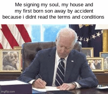 Who knows what rights i am signing away to use apps - Imgflip