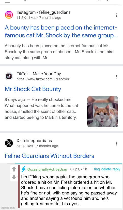 Nevermind, looks like a bounty was placed. Apparently Mr. Shock rarely ...