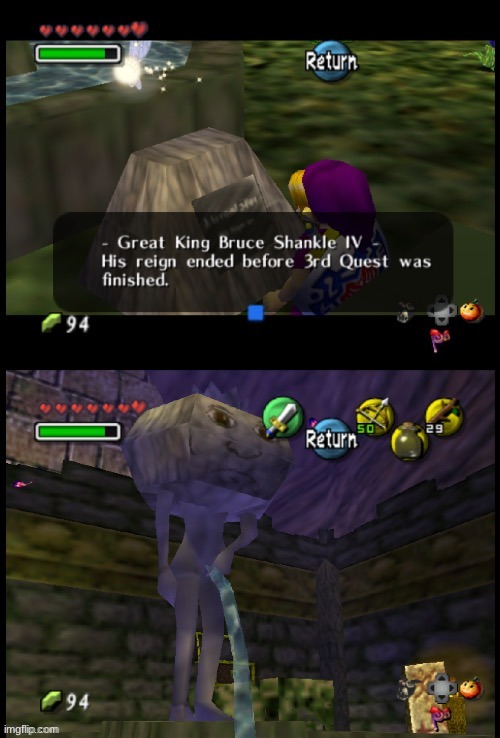 commemorative statue of great king bruce shankle the fourth - Imgflip