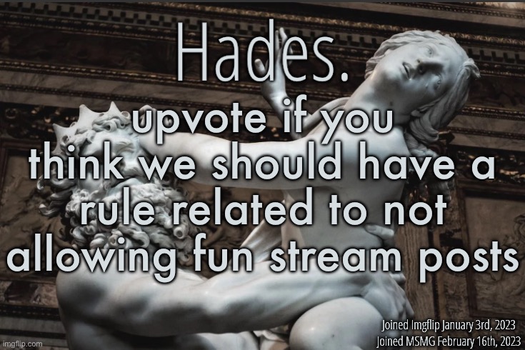 if this reaches the hot page it’s clear we need a rule for fun stream content - Imgflip
