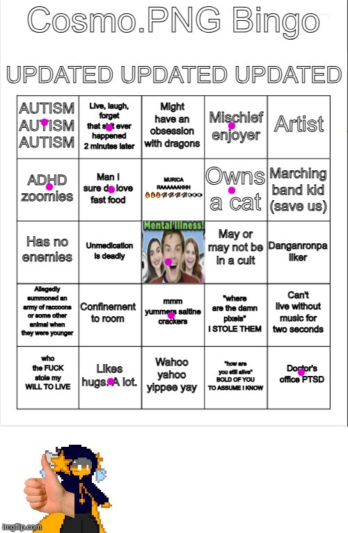 Cosmo.PNG Bingo TRIPLE UPDATED - Imgflip