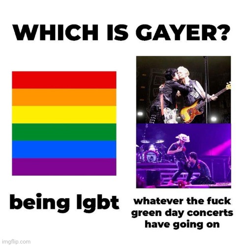 Green day? More like Green Gay amirit-- GET OUT!! - Imgflip