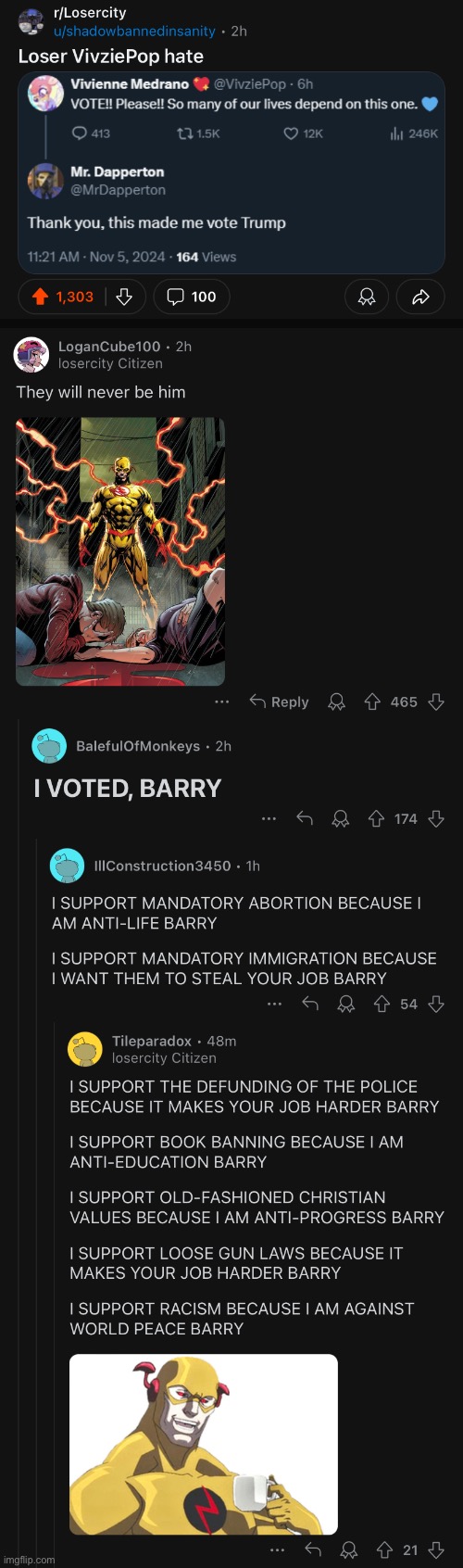 “I VOTED BARRY” - Imgflip