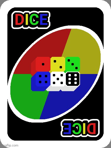 dice card - Imgflip