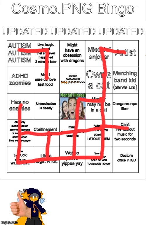 Cosmo.PNG Bingo TRIPLE UPDATED - Imgflip