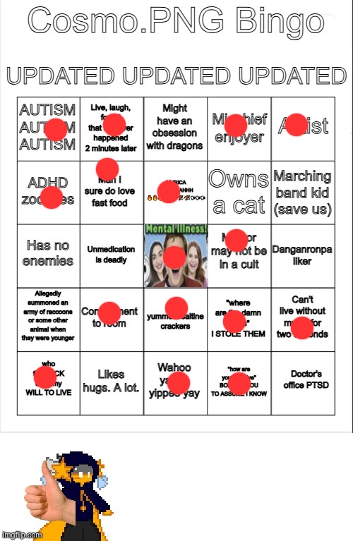 Cosmo.PNG Bingo TRIPLE UPDATED - Imgflip