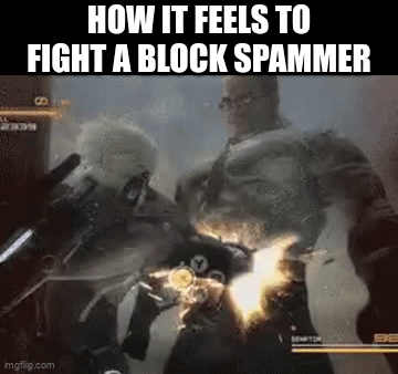 All they do is back up and hold block - Imgflip