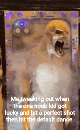 Me tweaking when that kid got a lucky victory royal. - Imgflip