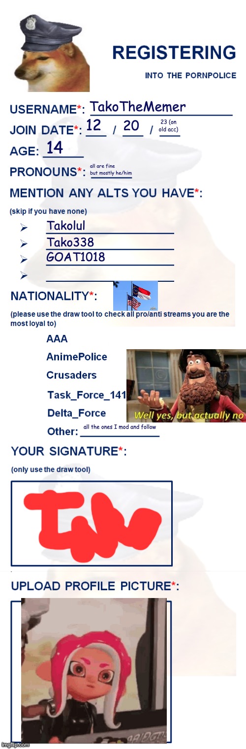 PornPolice Register Request - Imgflip