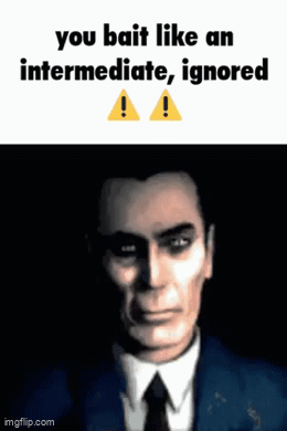You bait like an intermediate, ignored - Imgflip