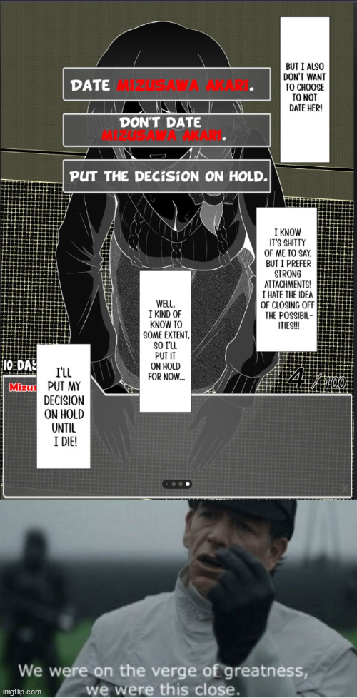 Image tagged in we were on the verge of greatness - Imgflip