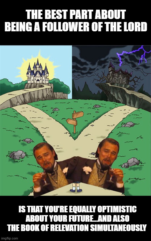 'Oh good! I'm getting a promotion!' ...'Oh good the ocean turned to blood!' - Imgflip