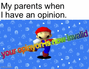 Your opinyon is now invalid - Imgflip