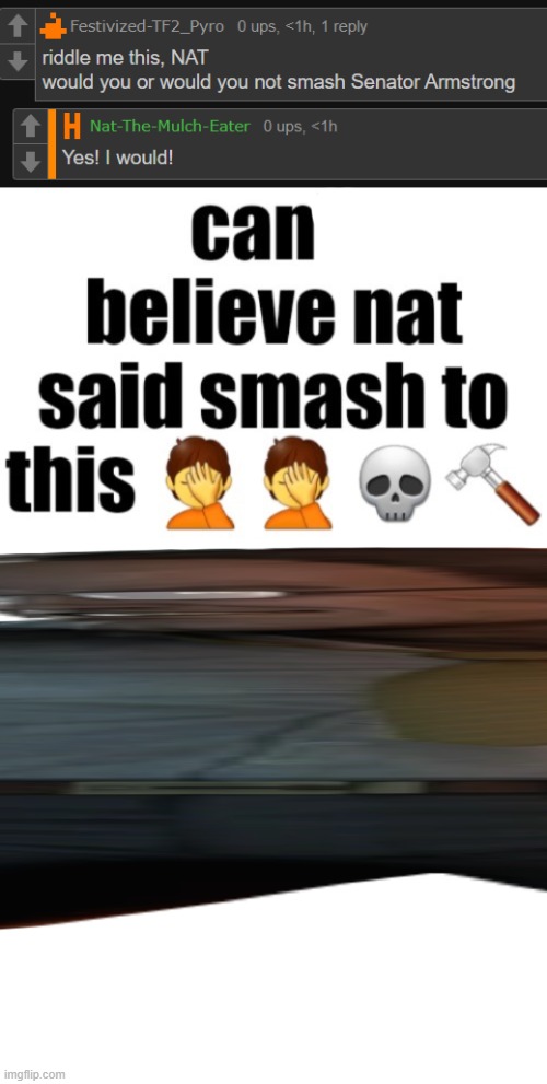Image tagged in can t believe nat said smash to this - Imgflip