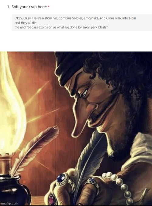 Image tagged in blackbeard writing - Imgflip