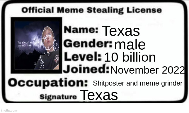 Official Meme Stealing License - Imgflip
