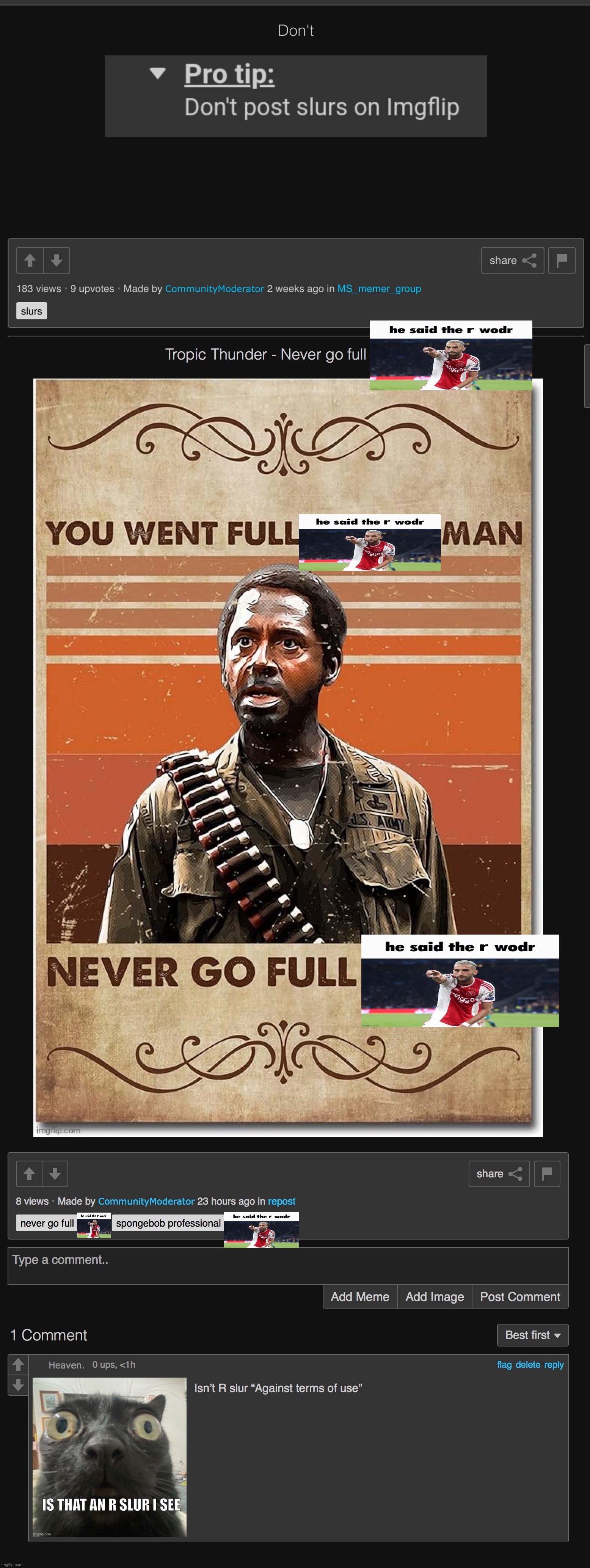 Just go to his profile and recent images - Imgflip