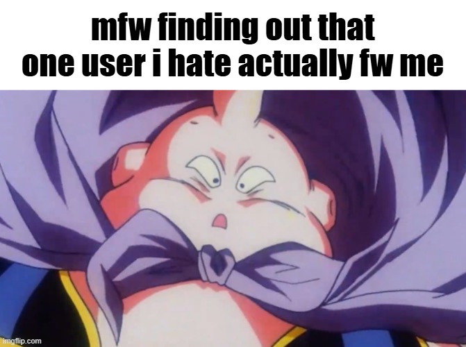 Majin Buu surprised - Imgflip