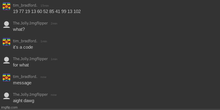 chat, save this code - Imgflip