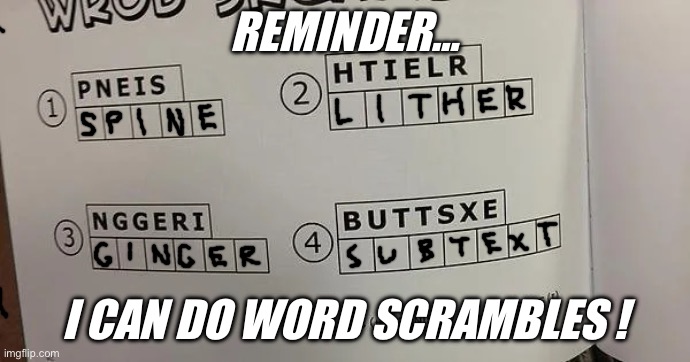 Wrod Srcambel… - Imgflip