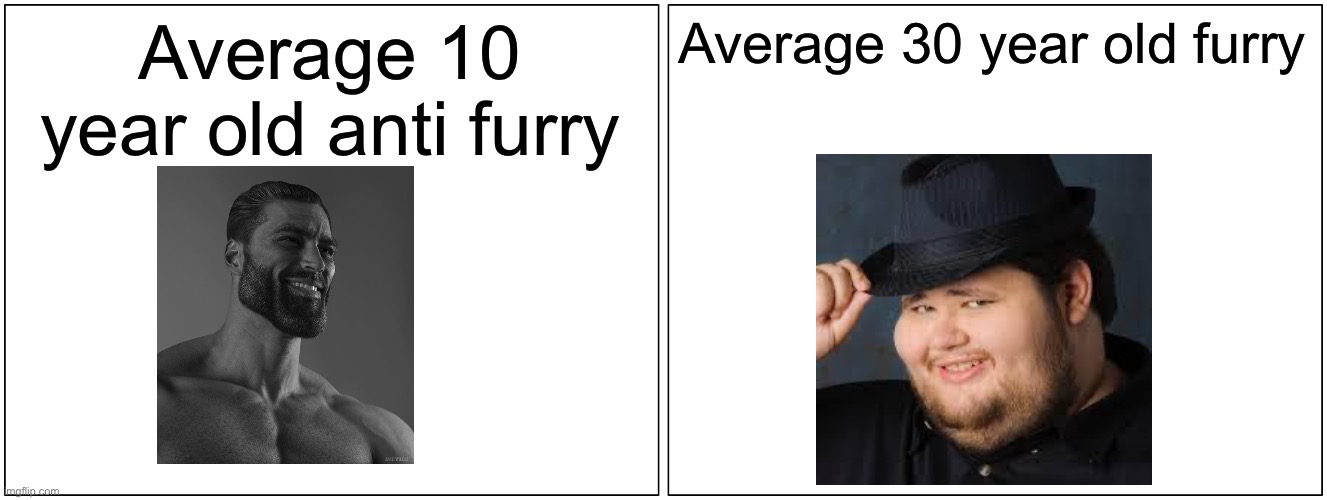 Fun fact: Anti furries age better than furries on average - Imgflip