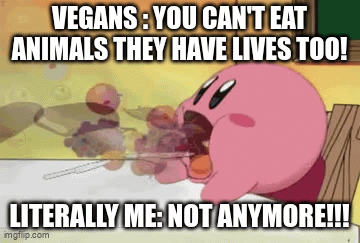 kirby anti-vegan - Imgflip