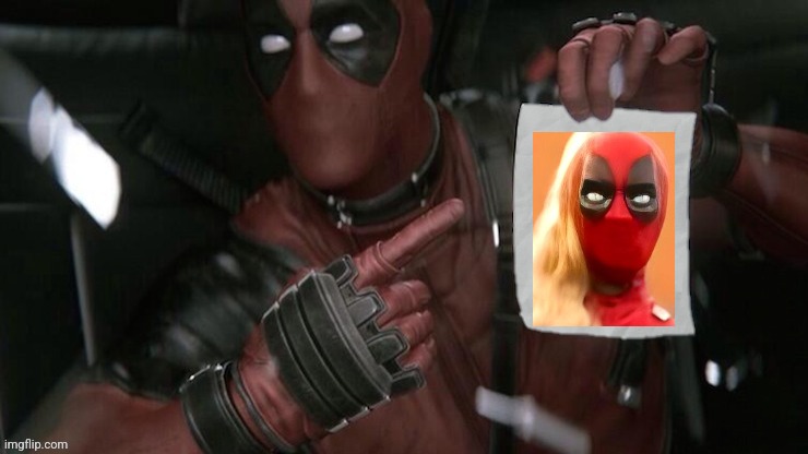 Deadpool pointing at paper - Imgflip