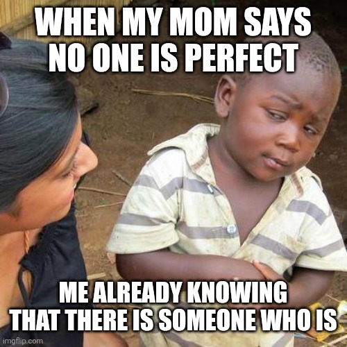 There is someone who's perfect - Imgflip