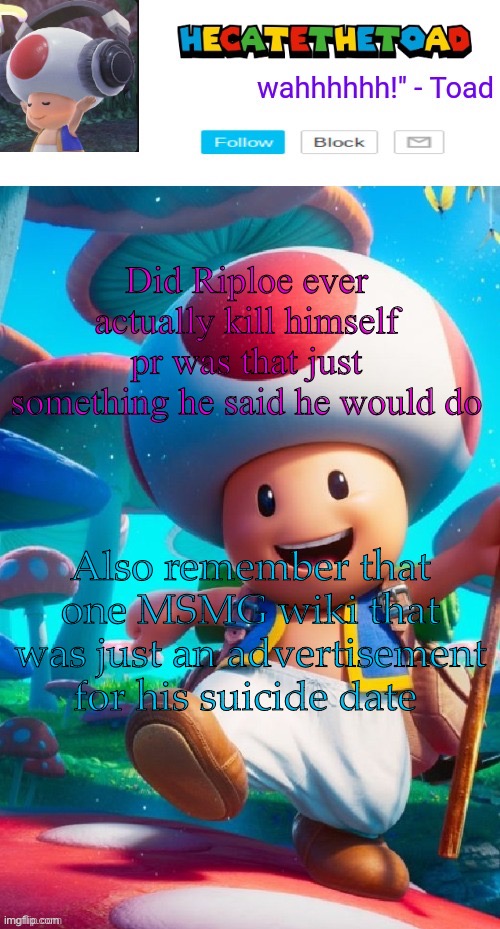 Hecate’s toad announcement temp - Imgflip